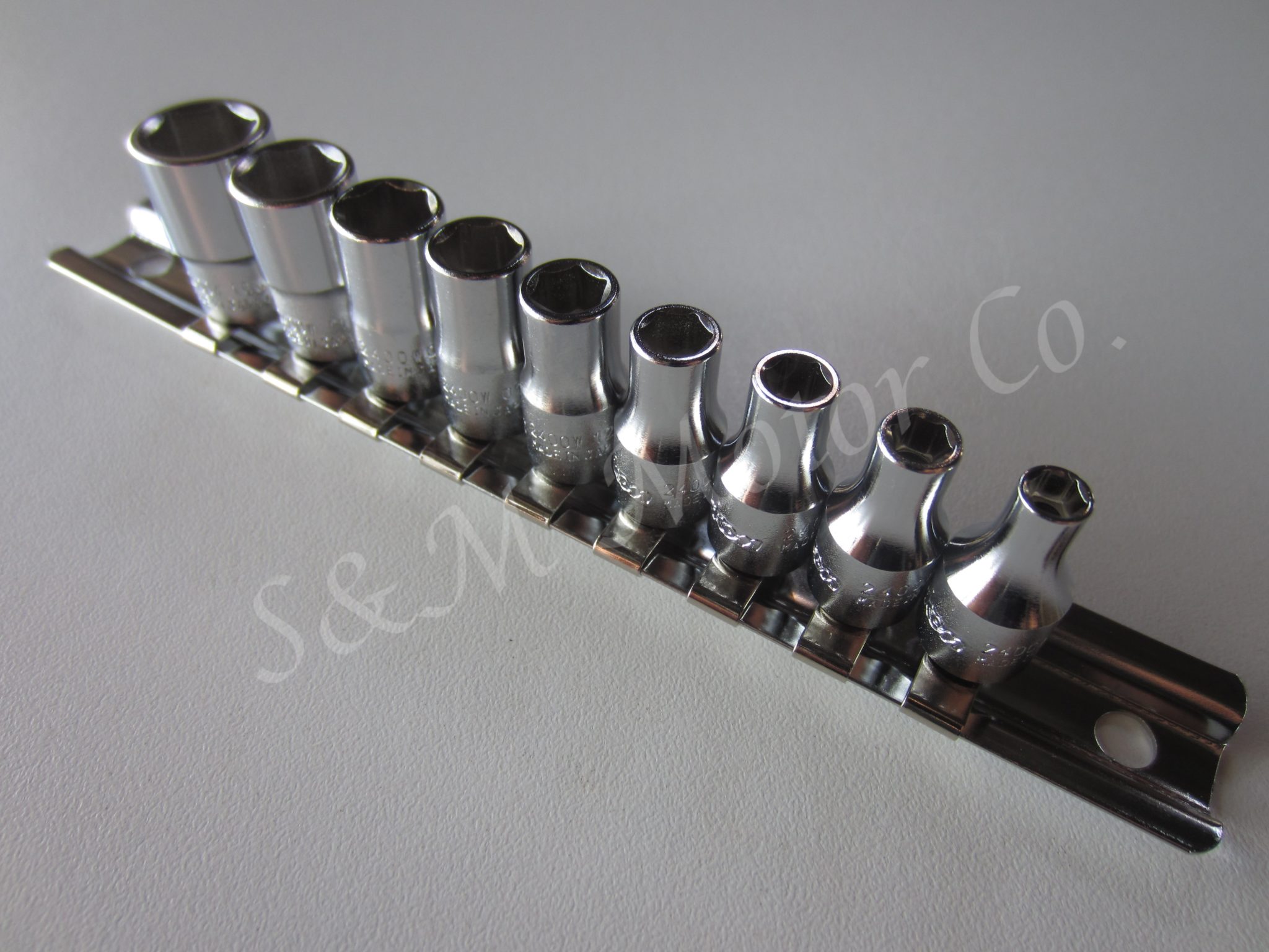 BRITISH ASSOCIATION BA 9 PIECE SOCKET SET TOOL BSA TRIUMPH NORTON AJS ...