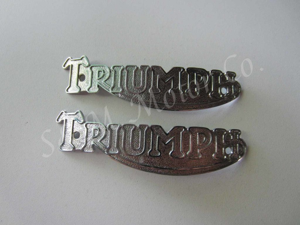 TRIUMPH GAS TANK BADGE EMBLEM SET 3T 5T 6T T100 T110 T120 TR5 TR6 TIGER ...