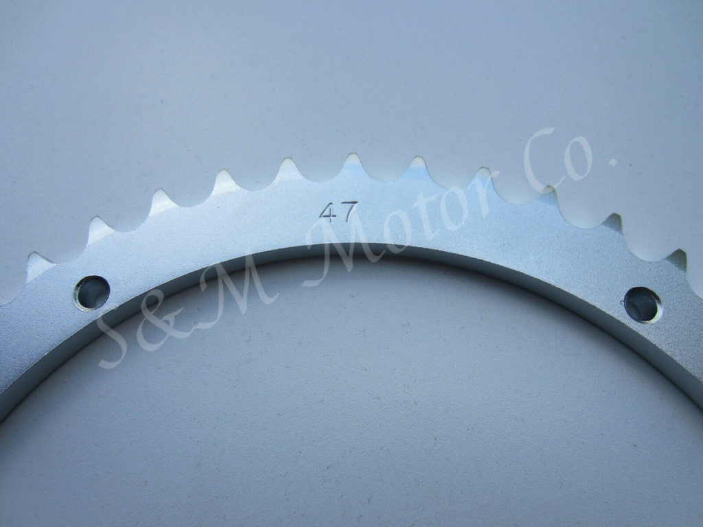 TRIUMPH BSA REAR WHEEL SPROCKET 47T OIF CONICAL HUB 37-3747 A65 T120 ...