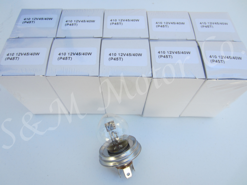 10 LUCAS 410 HEADLIGHT BULB 12 VOLT 45/40W P45T TRIUMPH NORTON 06-8019 ...