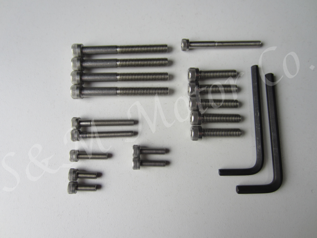 TRIUMPH T20 TIGER CUB ALLEN SCREW BOLT SS SET SIDE POINTS ENGINE – S&M ...