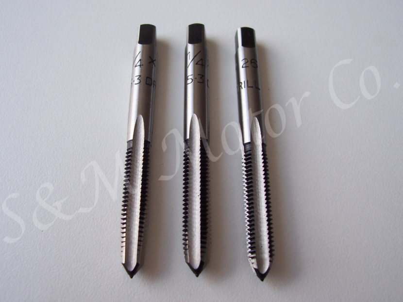HSS HAND CYCLE THREAD TAP SET 1/4″ X 26 TPI BSA TRIUMPH NORTON AJS ...