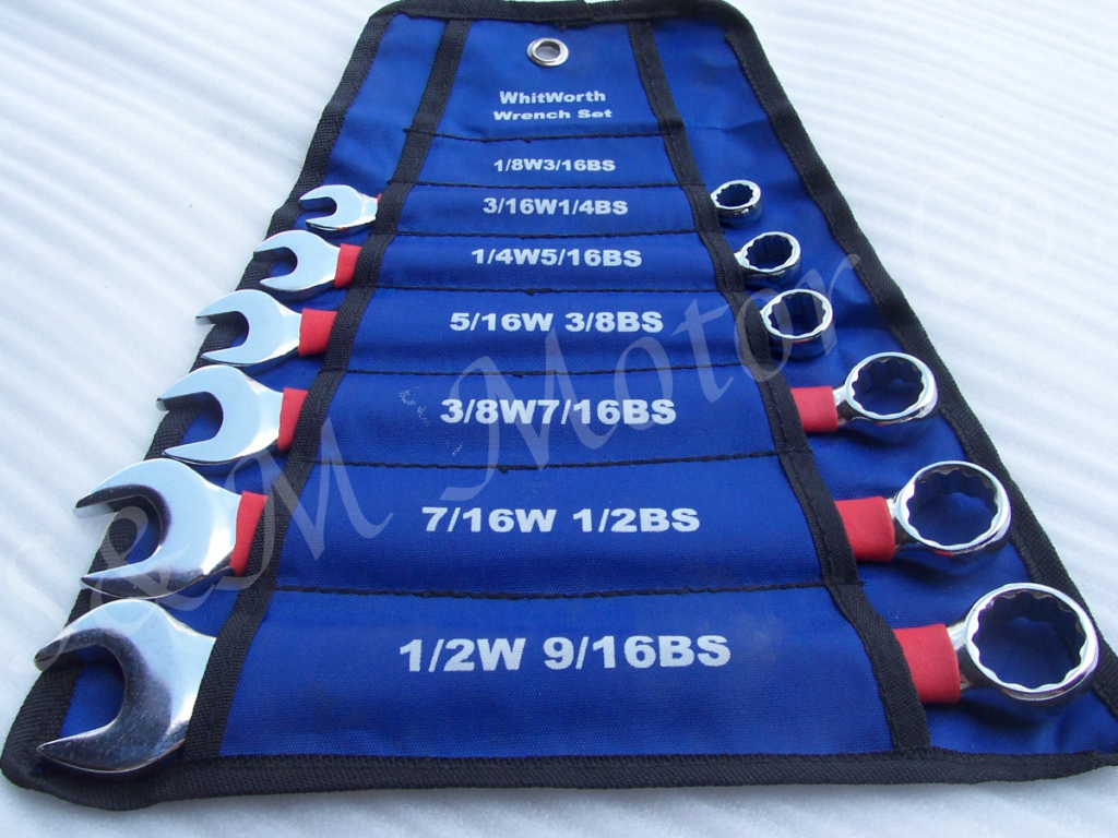WHITWORTH 6 PIECE COMBINATION WRENCH SET TOOL BSA TRIUMPH NORTON – S&M ...