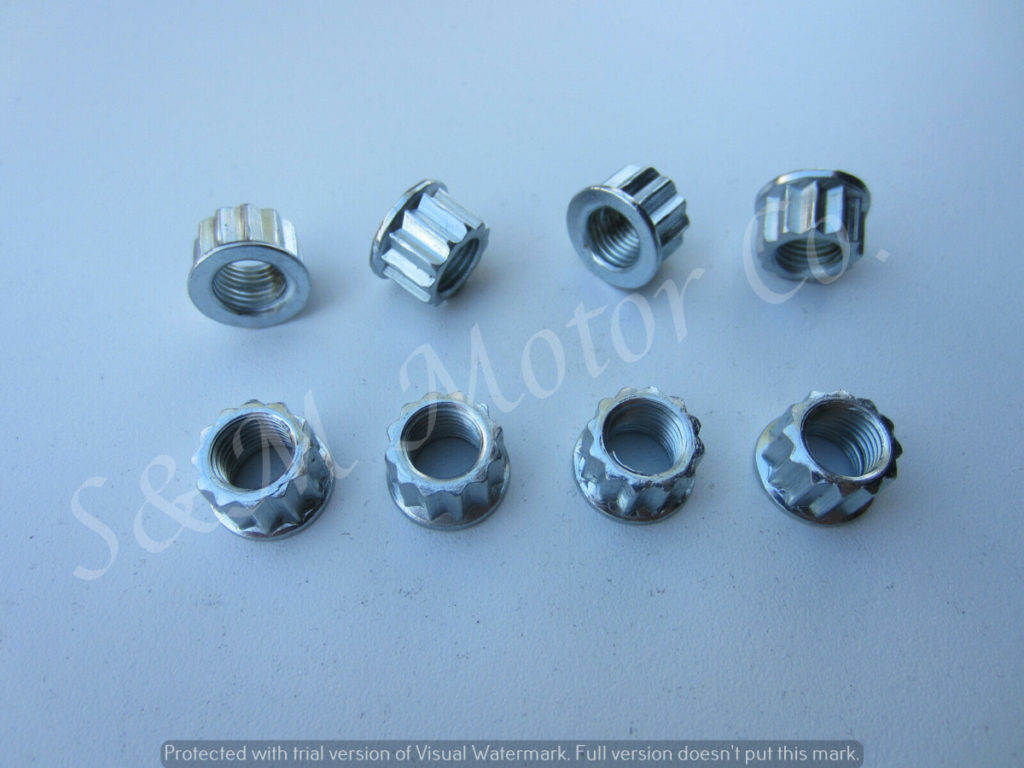 8 CYLINDER BASE NUT UNF 12 POINT 3/8″ x 24TPI 21-0692 S692 1969 & UP ...