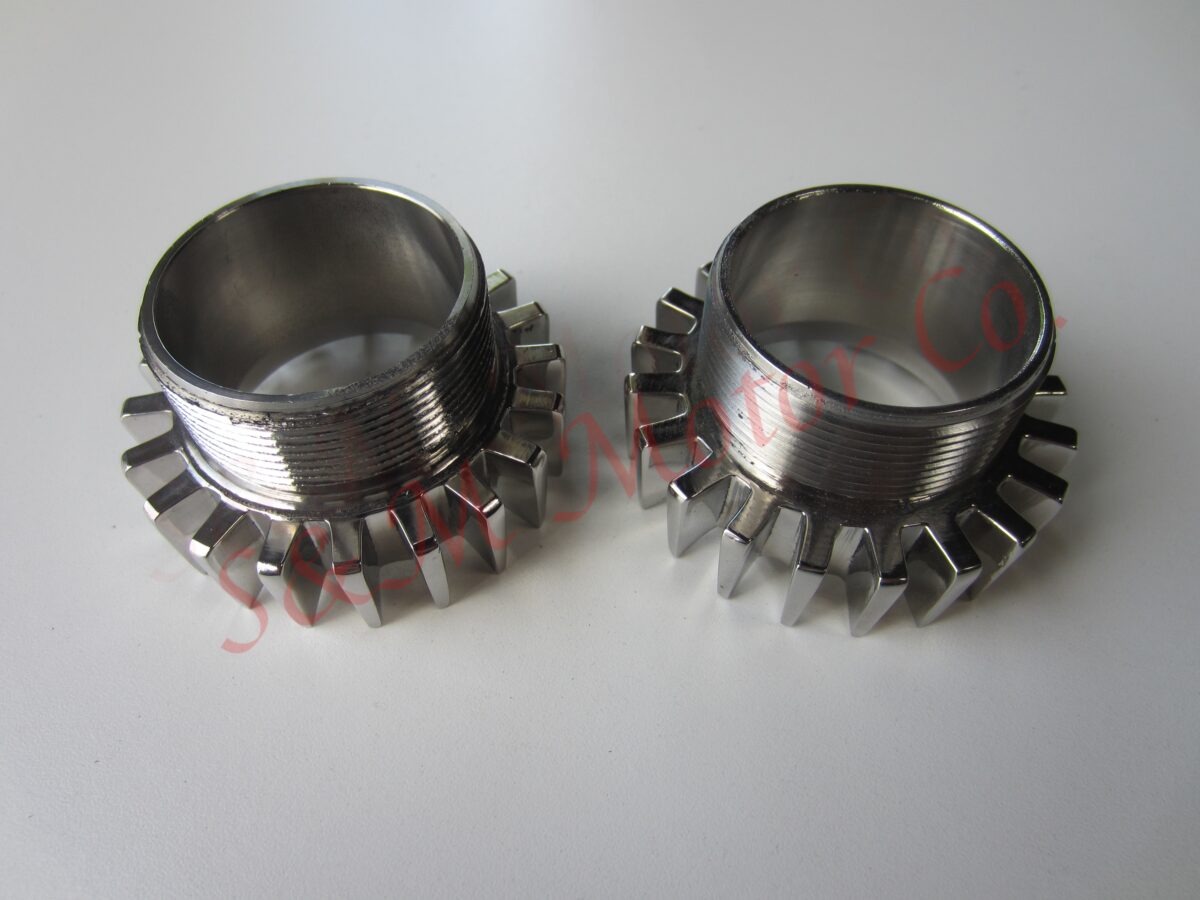 2 NORTON COMMANDO 850 EXHAUST PIPE LOCKING NUTS LONG STAINLESS STEEL 06 ...